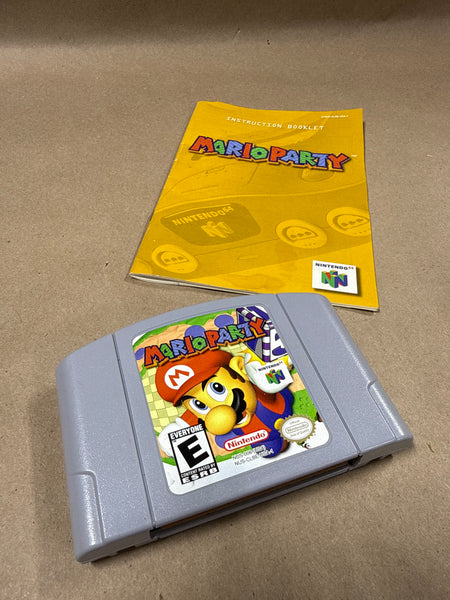 Mario Party Nintendo 64 Cartridge With Instruction Book NOT TESTED ...