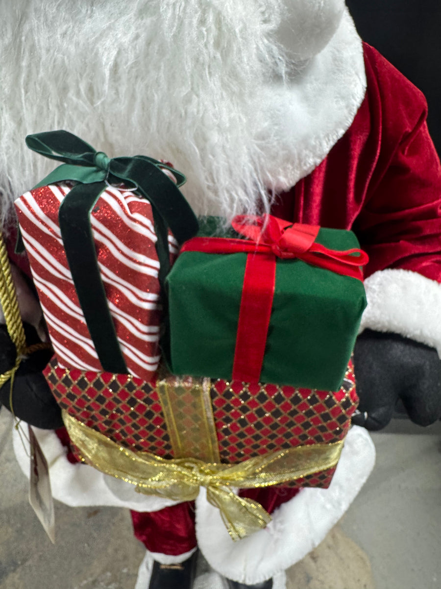 Ridgefield Home 5FT Santa with Velvet Suit & Porcelain Face ...