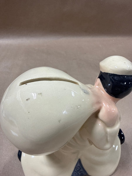 (B) McCoy Pottery Co. Seamen's Bank for Savings Ceramic Sailor — Off W ...