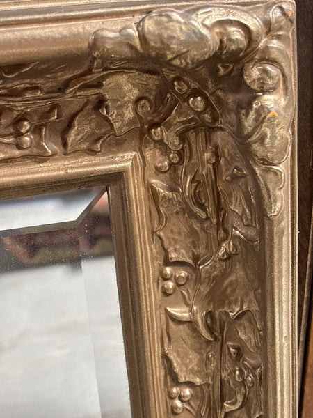 Stroupe Gold Mirror with Ornate Holly Design – Williamsburg Estate Services