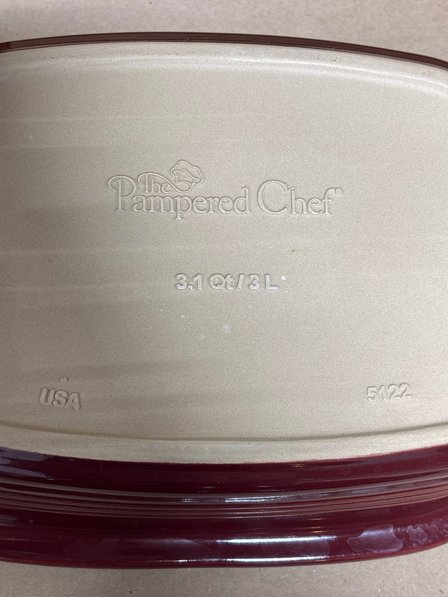 Pampered Chef Deep Covered Baker; 3.1 QT – Williamsburg Estate Services