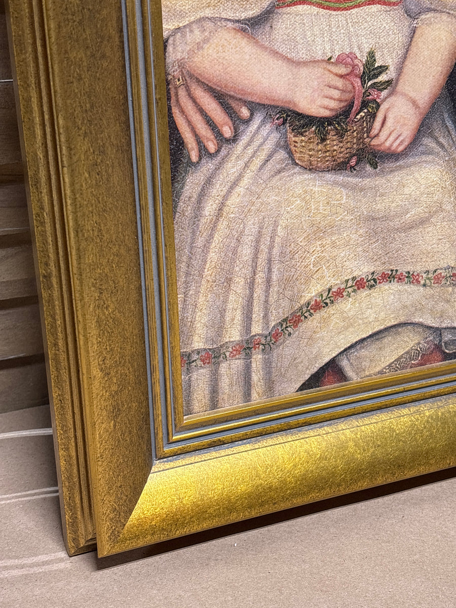 Mrs. Miner & Daughter Folk Print on Canvas – Williamsburg Estate Services